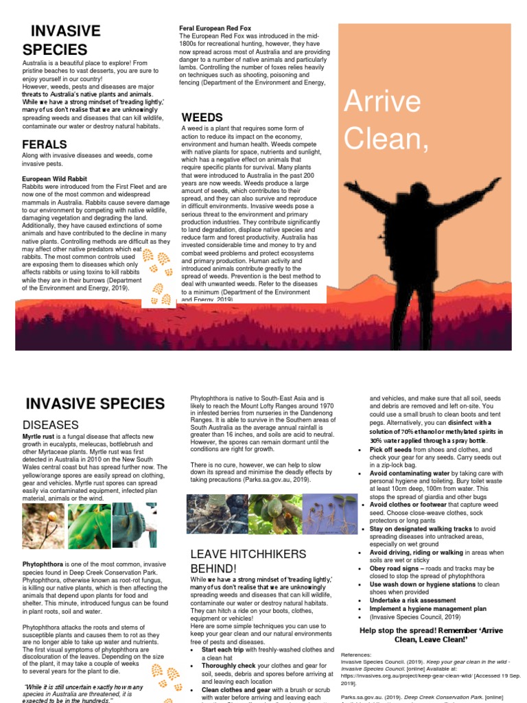 Invasive Species Brochure | PDF | Weed | Invasive Species