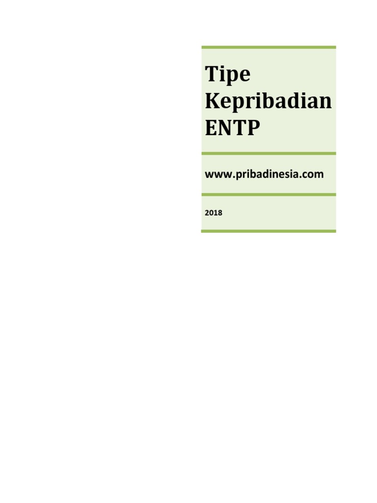 Analisis Entp | PDF | Pengembangan Diri