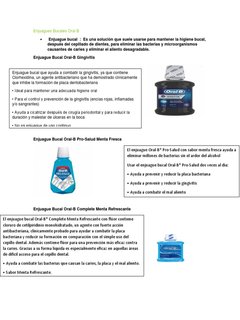 Enjuagues Bucales | PDF | Higiene oral | Odontología