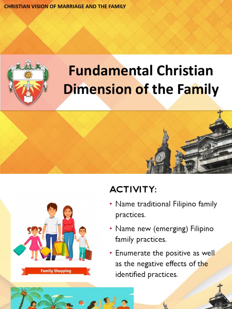 1 Fundamental Christian Dimension of The Family | PDF | Family | Marriage
