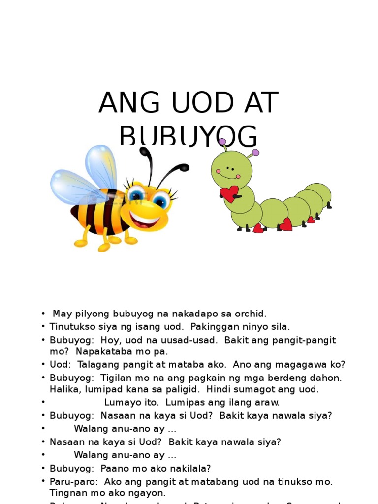 Ang Uod at Bubuyog PDF | PDF