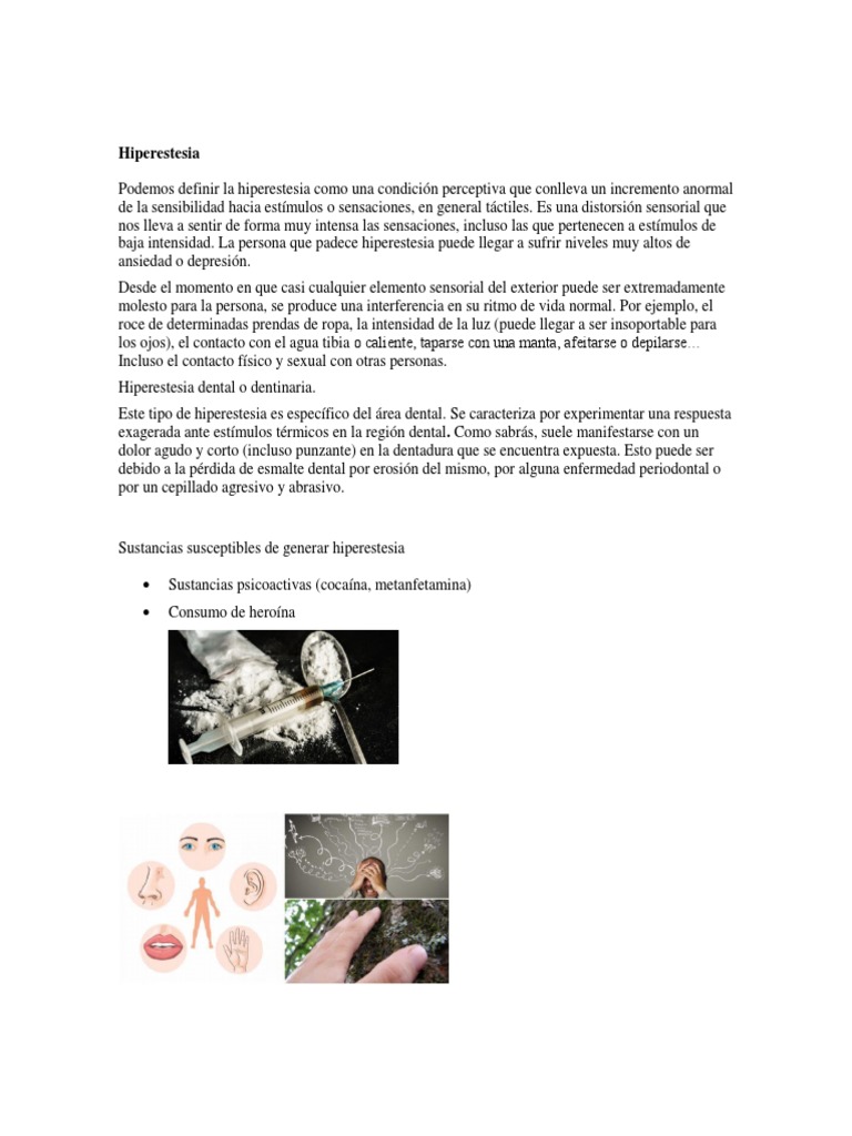 Definición y tipos de hiperestesia | PDF | Salud y bienestar | Estilo ...