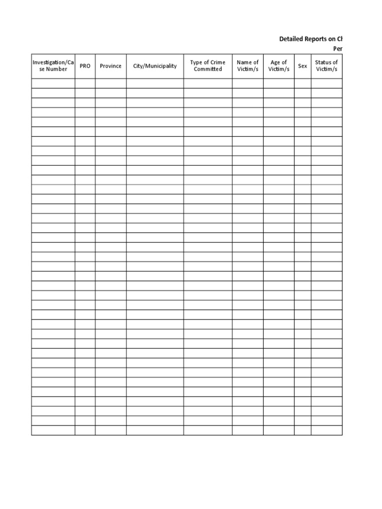 WCPC Report Formats | PDF | Morality | Criminal Law