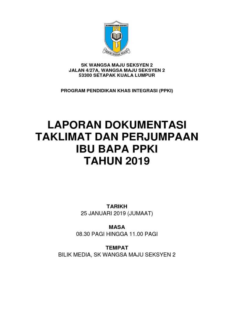 Dokumentasi Taklimat Dan Perjumpaan Ibu Bapa Ppki | PDF