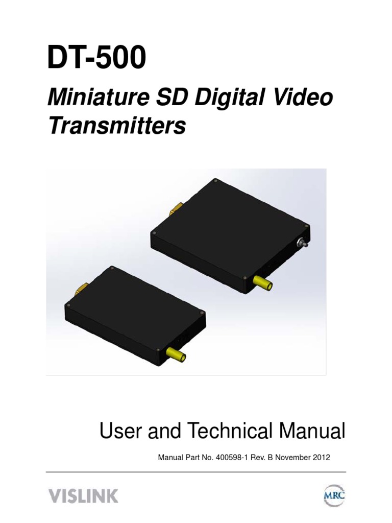 DT-500 User and Tech Rev B PDF | PDF | Electrical Connector | Coaxial Cable
