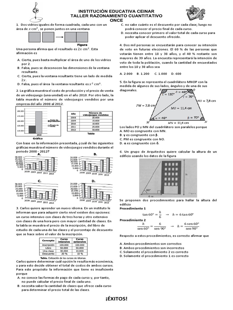 Taller Razonamiento Cuantitativo 7 | PDF | Business | Enseñanza de ...
