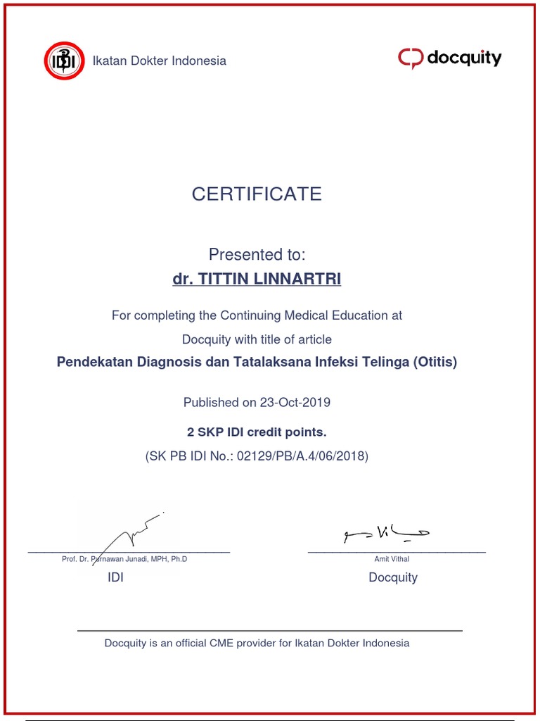 Certificate: Dr. Tittin Linnartri | PDF | Business
