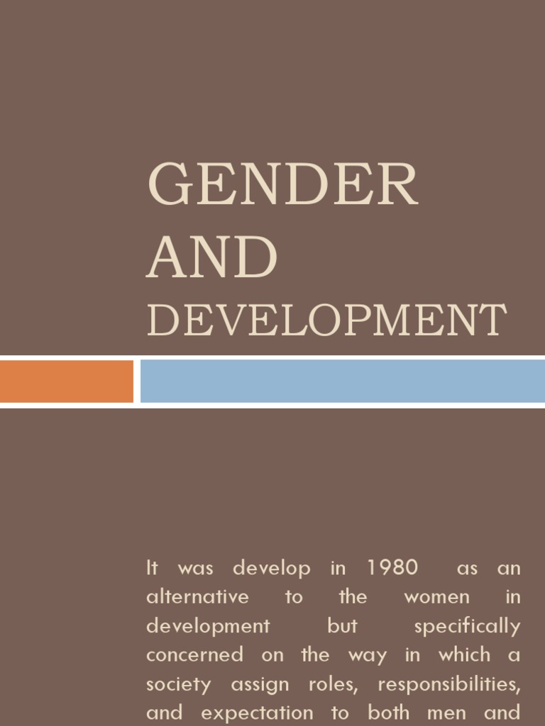 Gender and Development | PDF | Gender | Gender Studies