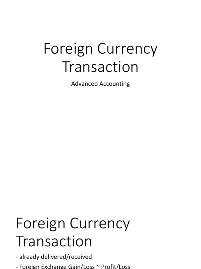 Foreign Currency | PDF