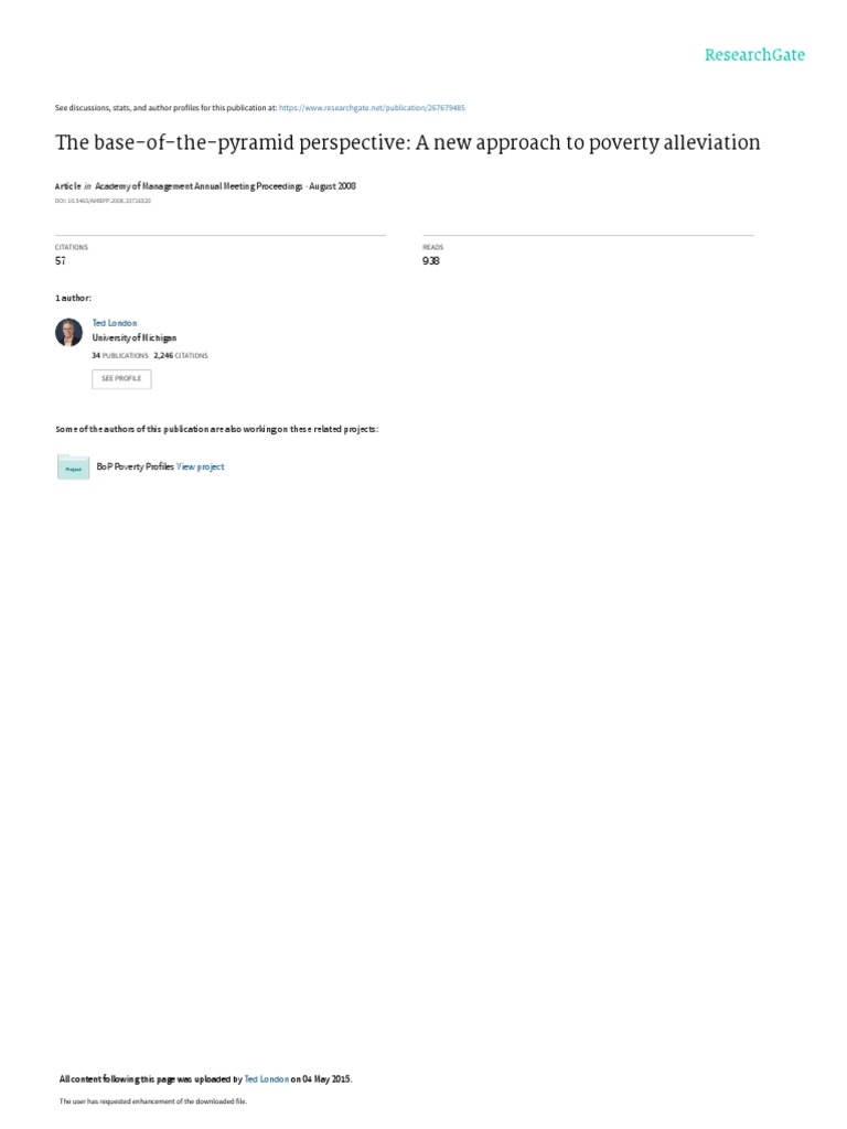 Bottom of The Pyramid | PDF | Poverty Reduction | Poverty