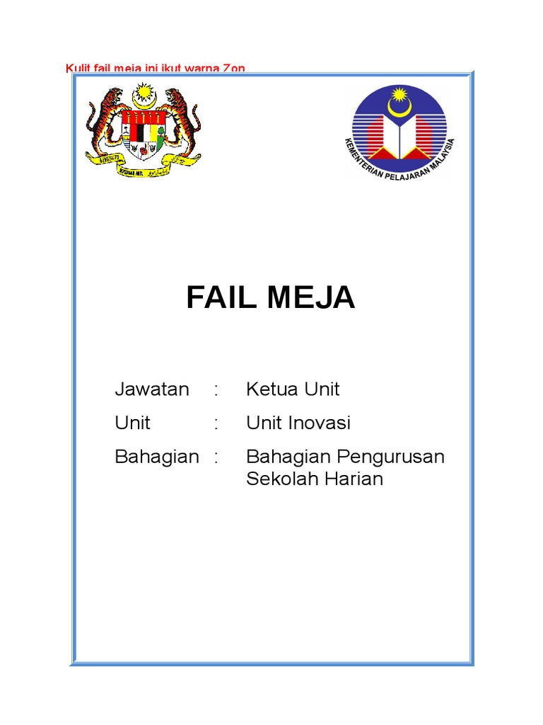 Format Fail Meja KPM | PDF