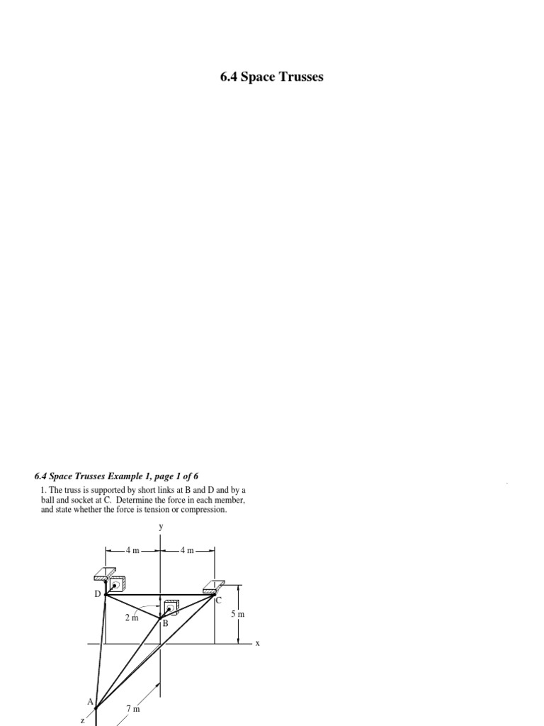 Trusses Space | PDF | Euclidean Vector | Truss
