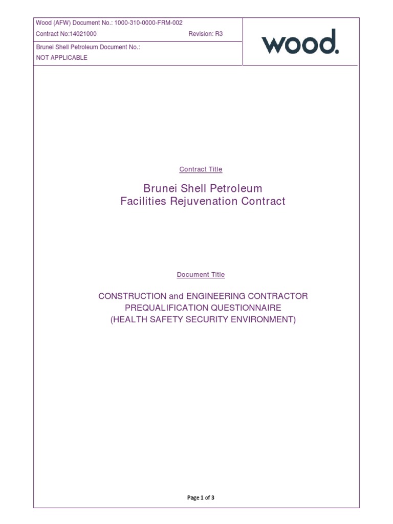 SF 1000 310 0000 FRM 002 - Prequalification HSSE Questionaire - R3 ...