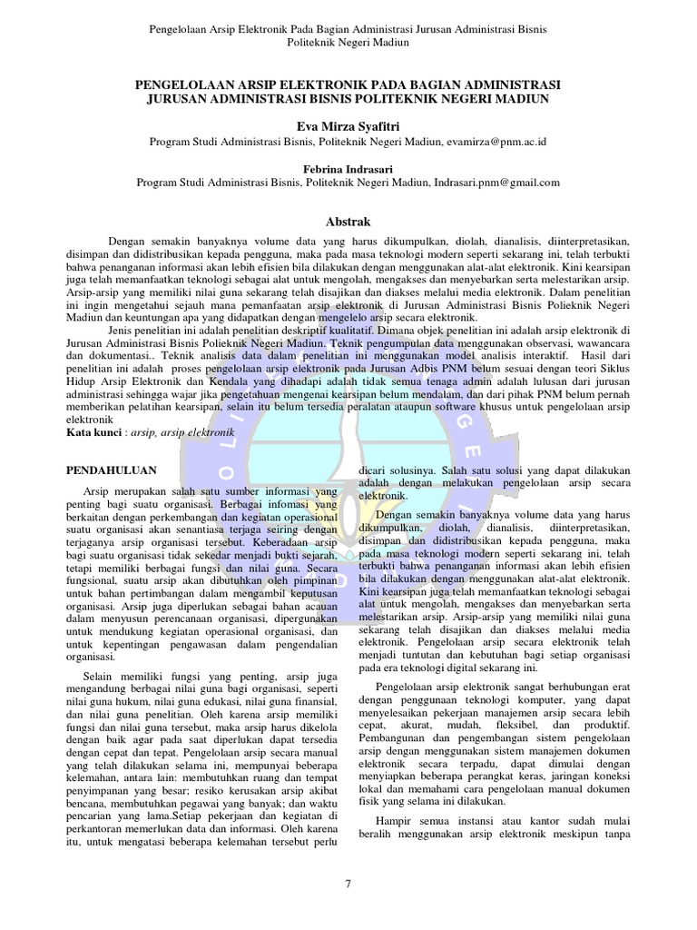 Contoh Laporan Arsip | PDF