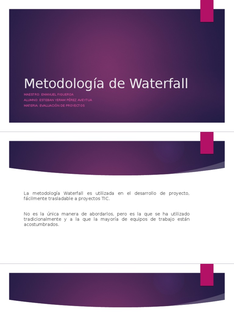 Metodología Waterfall: Ventajas y Desventajas | PDF | Software ...