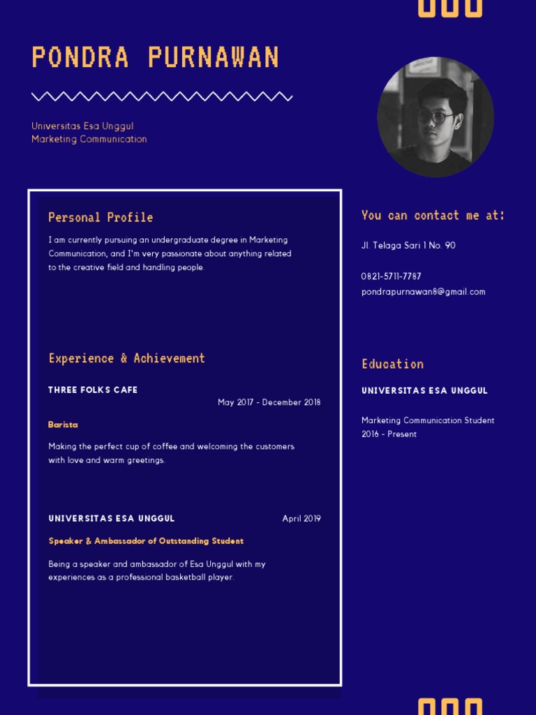 Pondra Purnawan: Personal Profile You Can Contact Me at | PDF