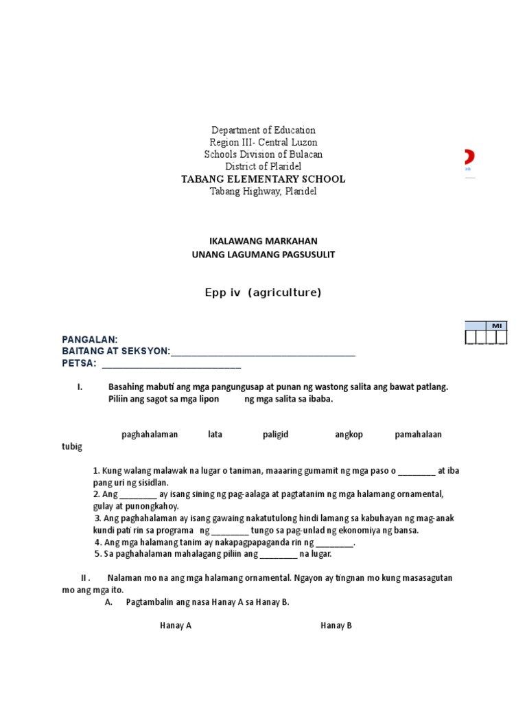 ST - Epp 4 - Q2 | PDF