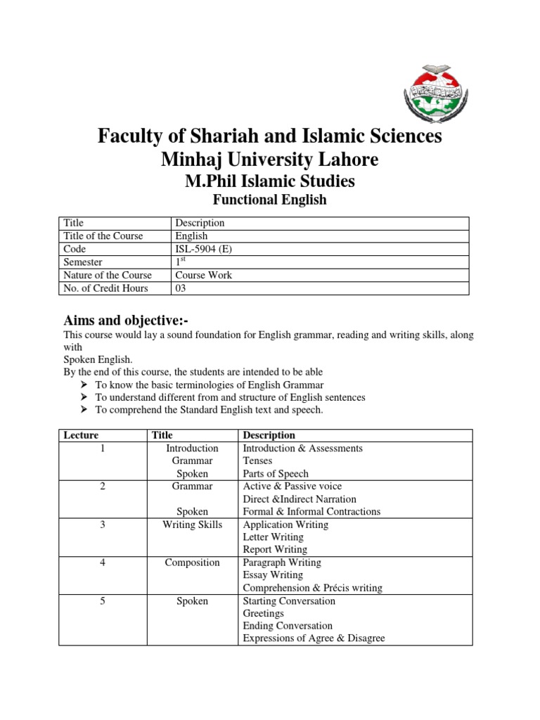 Functional English Final Pdf English Language Grammar