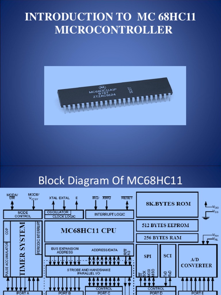 Introduction To mc68hc11 | PDF | Microcontroller | Input/Output