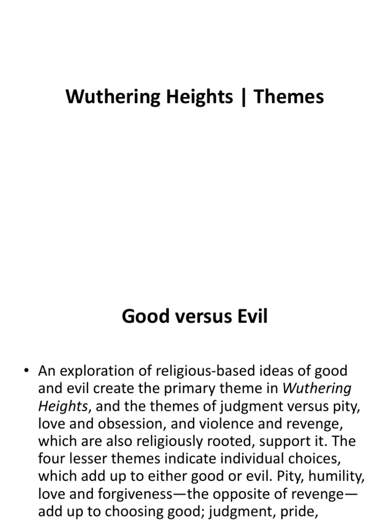 Themes | PDF | Heathcliff (Wuthering Heights) | Wuthering Heights