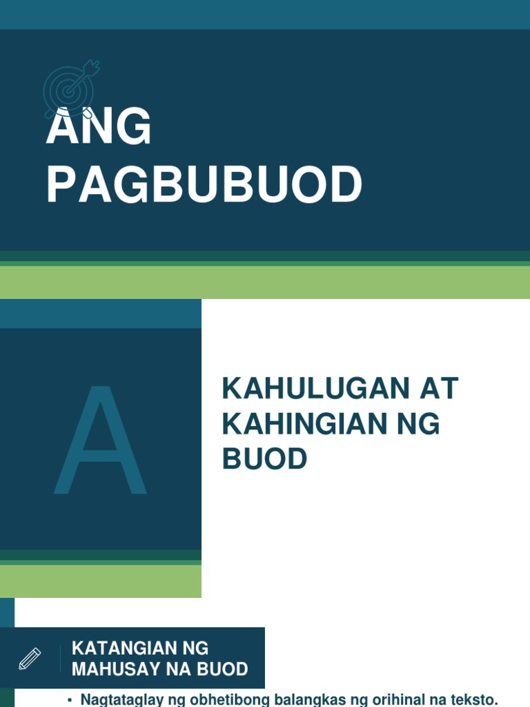 Pagbubuod | PDF