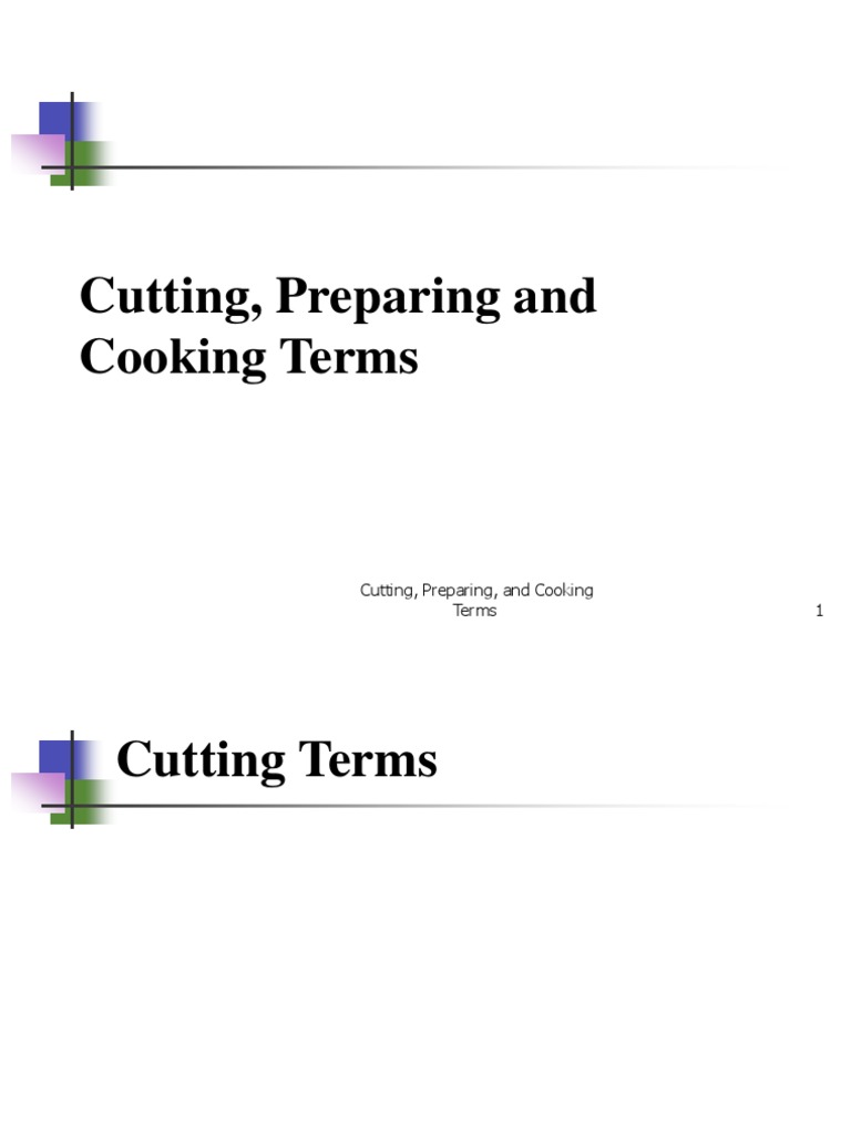 Cutting and Cooking Methods | PDF | Grilling | Food And Drink Preparation