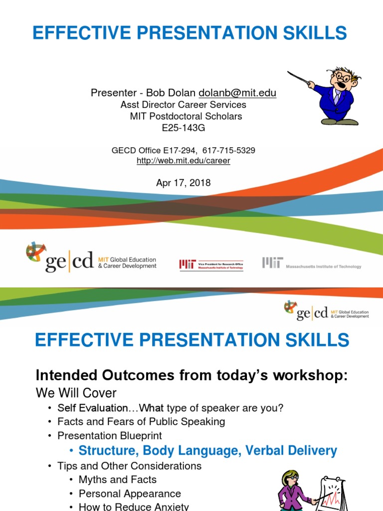 Effective Presentation Skills 2018-04-18 | PDF | Body Language | Glasses