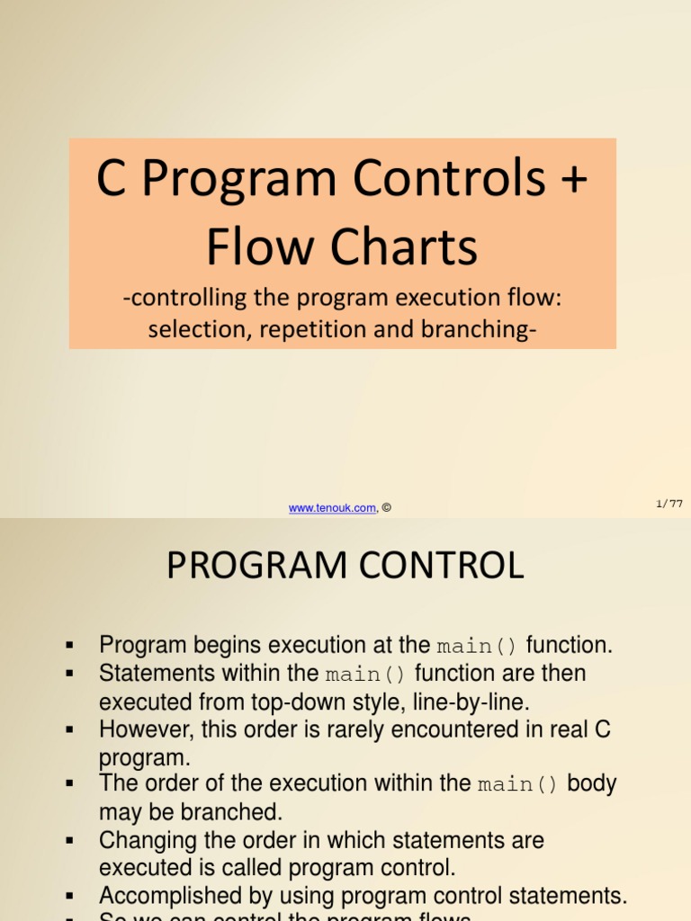 C Programming Program Controls | PDF | Control Flow | Subroutine