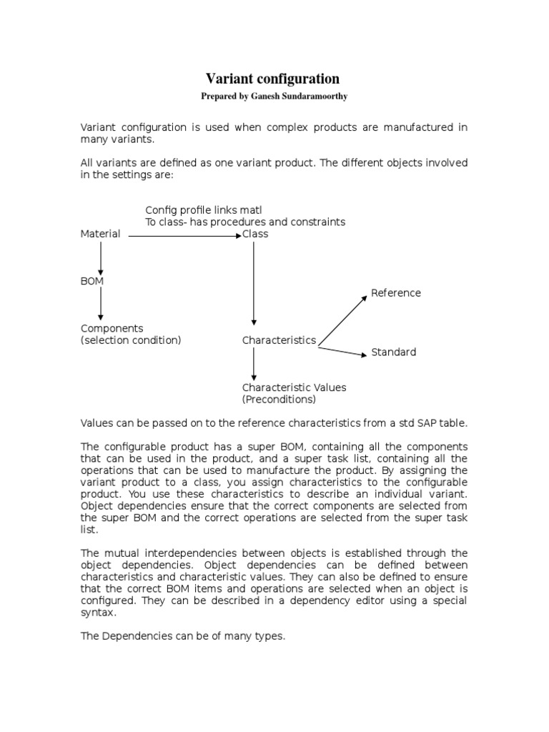 Variant Configuration | PDF | Business | Business Economics