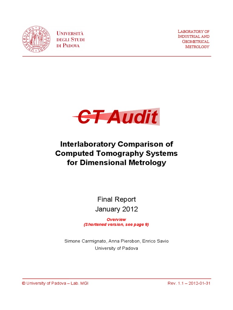 CT Audit | Download Free PDF | Metrology | Ct Scan