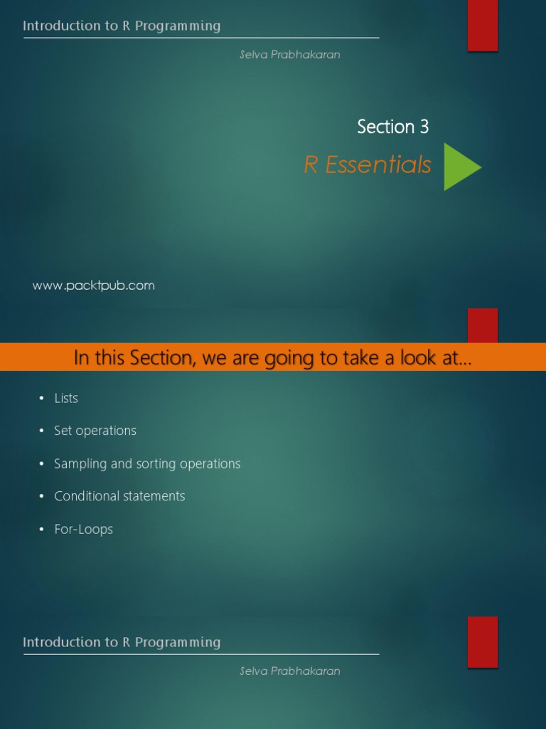 R Essentials: Section 3 | PDF