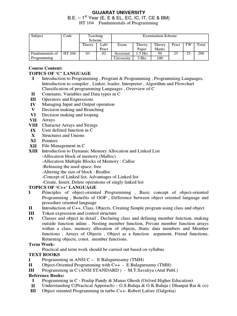 C Language PDF | PDF | C (Programming Language) | Object Oriented ...