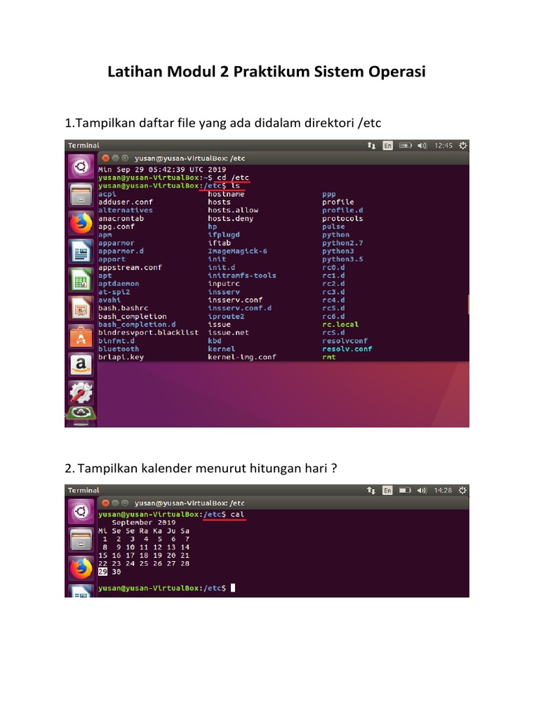 Latihan Modul 2 Praktikum Sistem Operasi | PDF