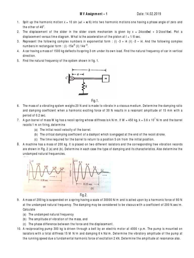 MV Assignment - 1 | PDF | Force | Physical Phenomena