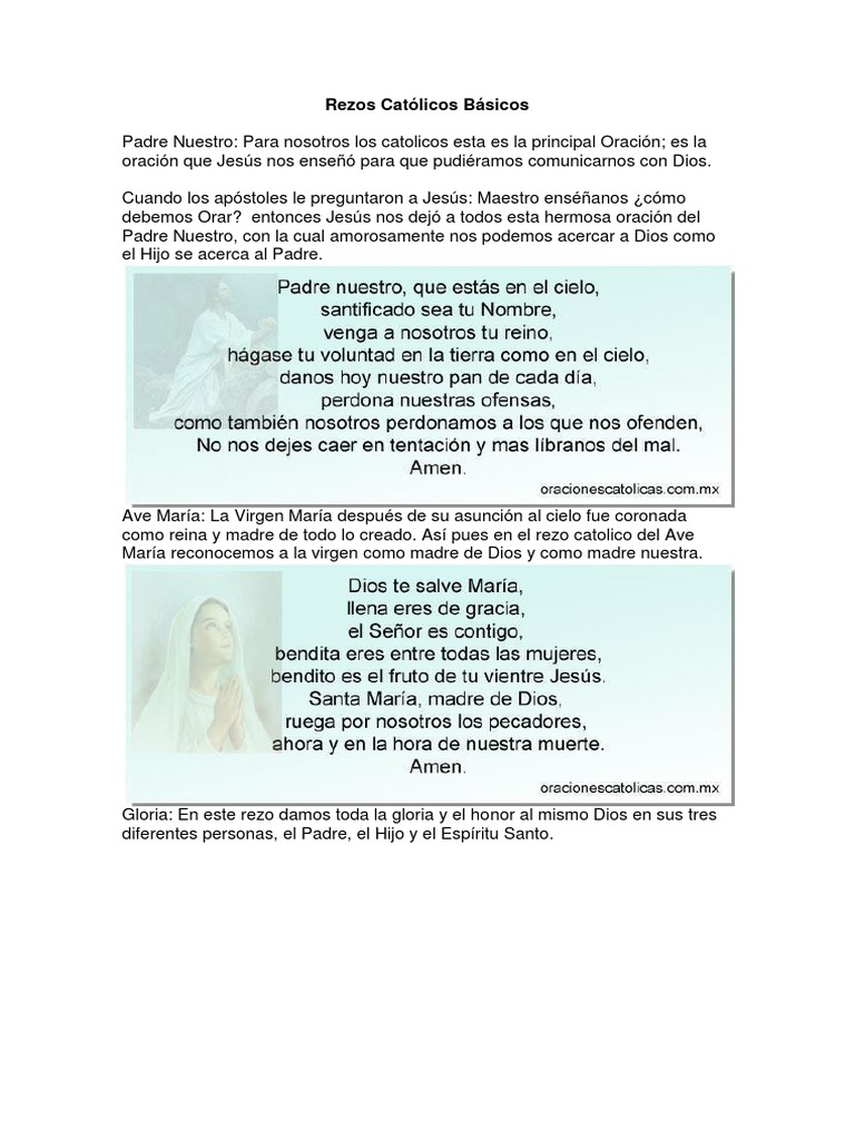 Rezos Católicos Básicos | Oración | María, madre de Jesús