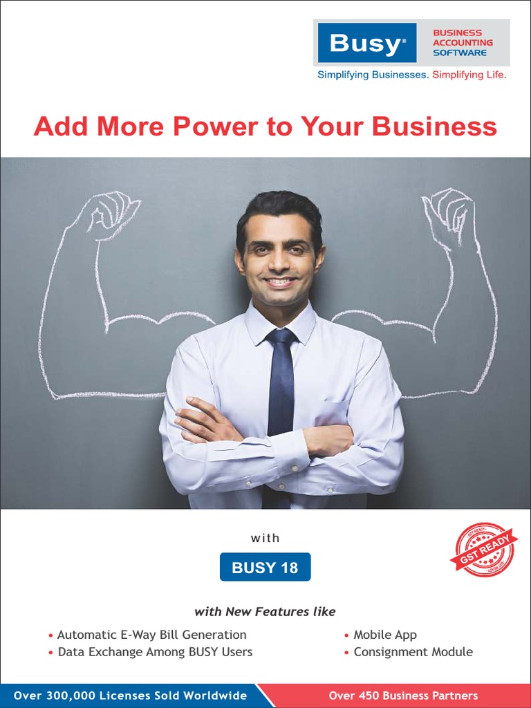 Add More Power to Your Business with BUSY 18 | PDF | Voucher | Invoice