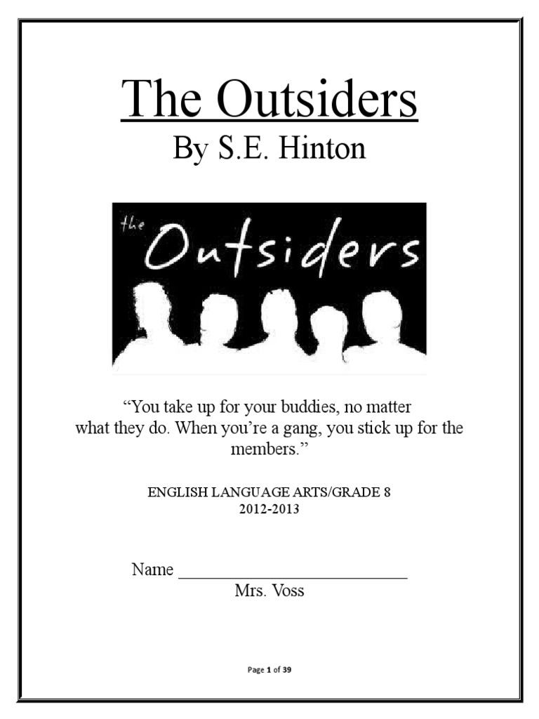 The Outsiders: By S.E. Hinton | Young Adult Fiction