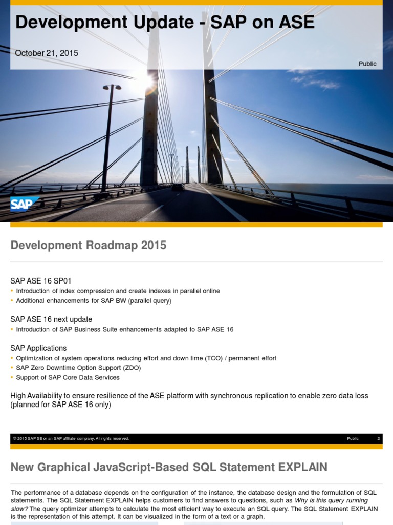 Sap On Ase Development Update Pdf Sap Se Databases