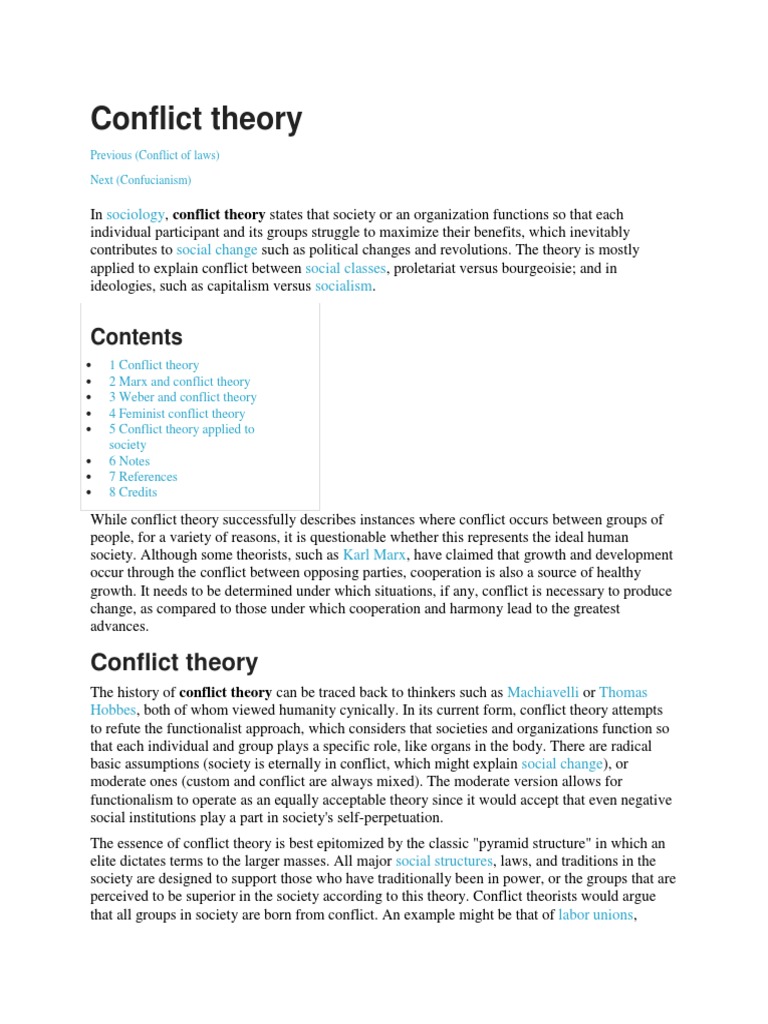 Conflict Theory | PDF | Max Weber | Karl Marx