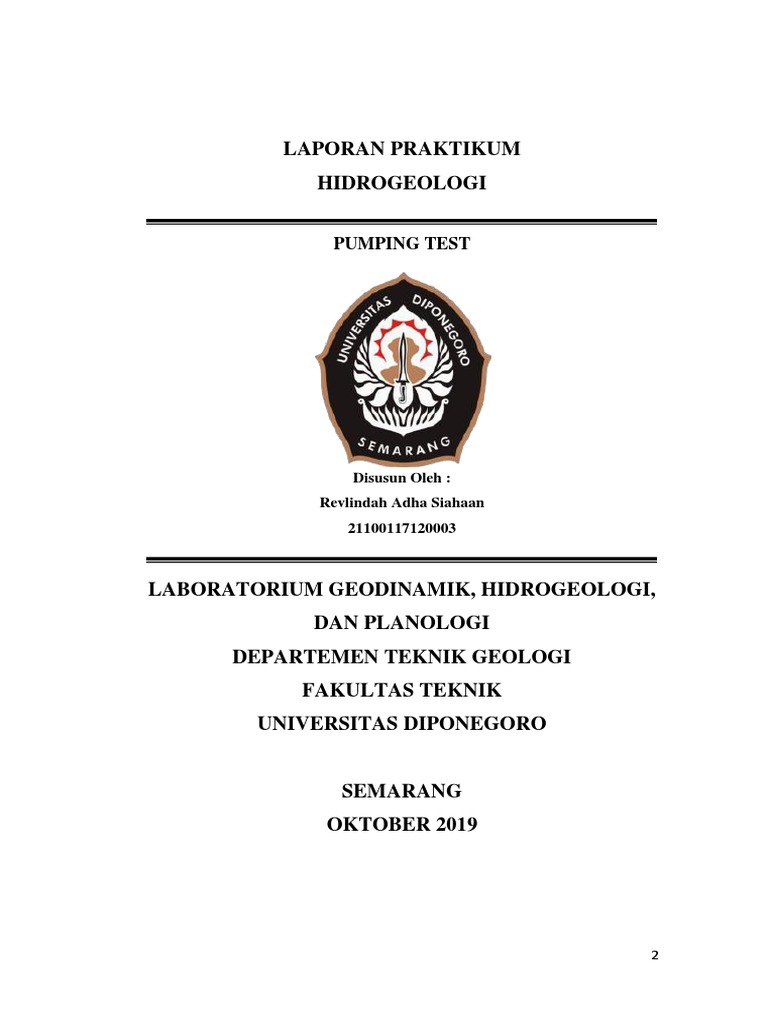Laporan Pumping Test | PDF