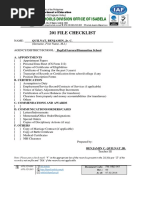201 File Checklist | PDF