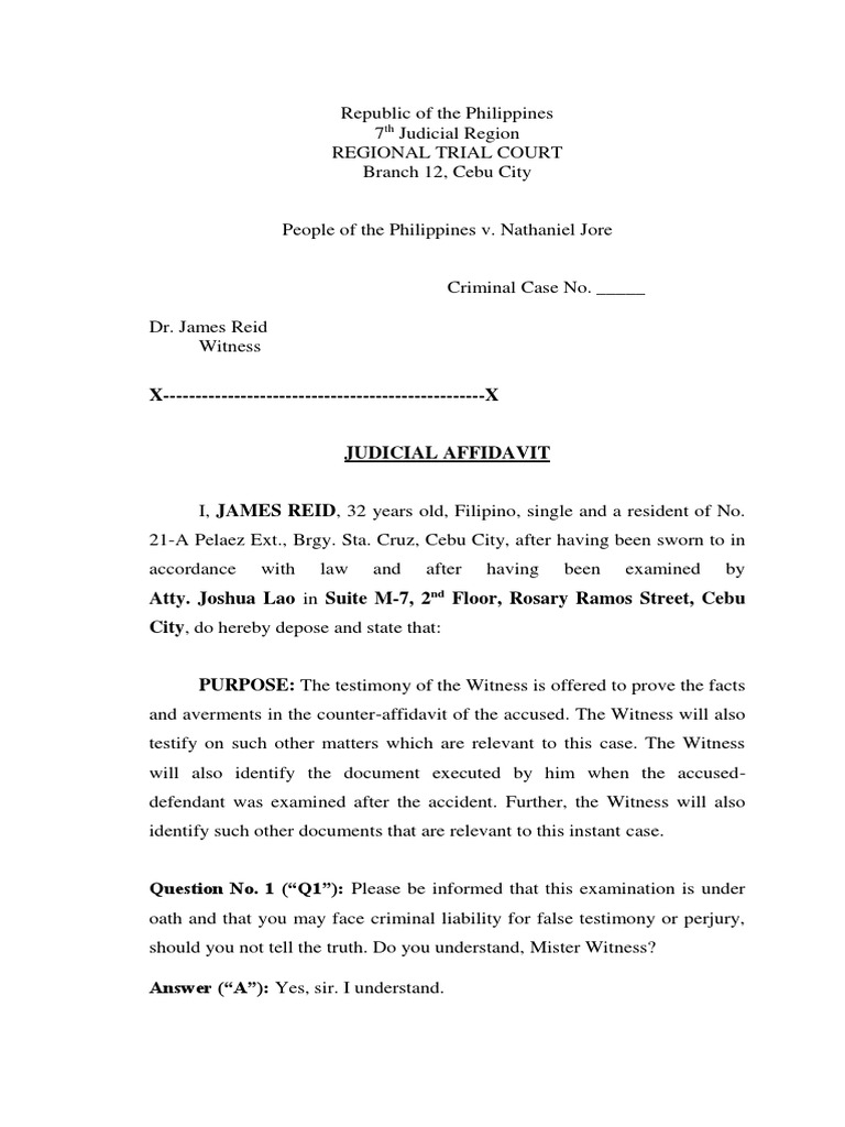Judicial Affidavit Prac - Court | PDF | Affidavit | Perjury