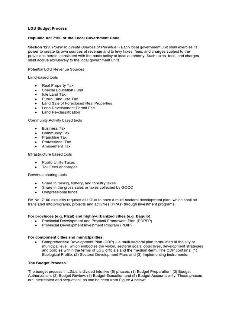 LGU Budget Process | Download Free PDF | Veto | Budget