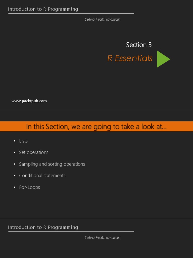 R Essentials: Section 3 | PDF