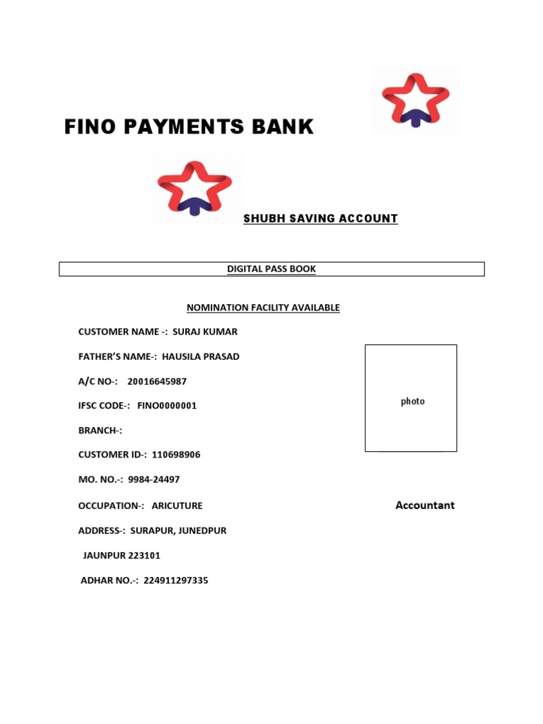 Fino Payments Bank: Accountant | PDF