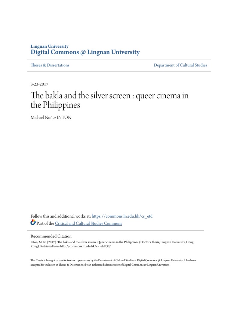 The Bakla and The Silver Screen - Queer Cinema in The Philippines PDF ...