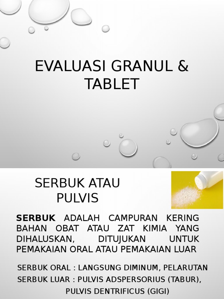 Evaluasi Granul Tablet | PDF