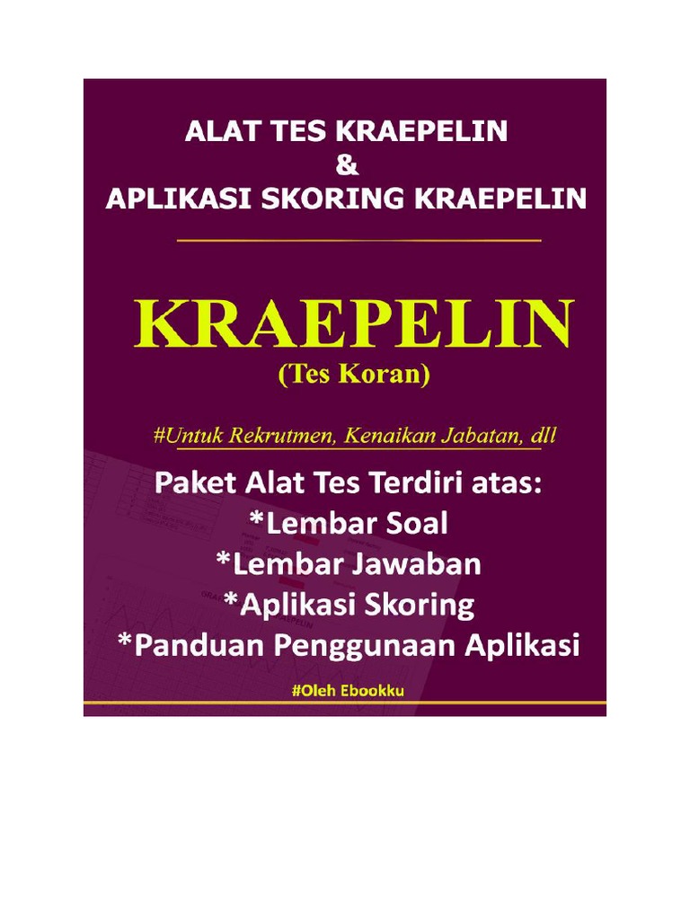 Psikotes KRAEPELIN Lengkap Dengan Skoring KRAEPELIN | PDF