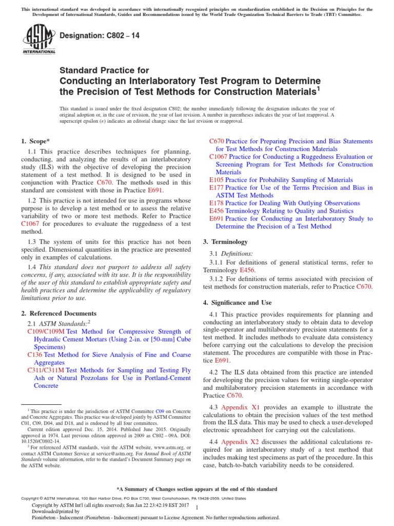 Astm C802 | PDF | Scientific Method | Data Analysis