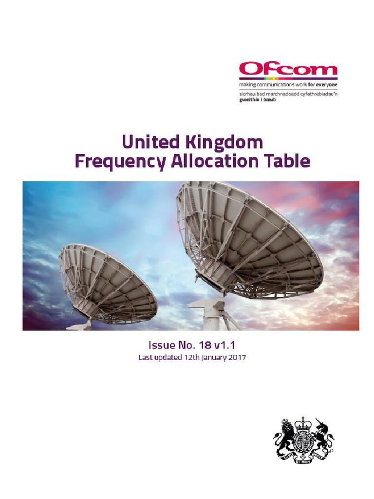 UK Frequency Allocation Table Overview | PDF | Radio Spectrum | Radio